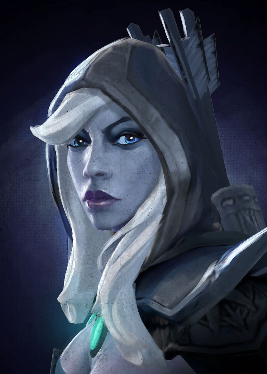 'Drow Ranger' Poster, picture, metal print, paint by Dota2 | Displate