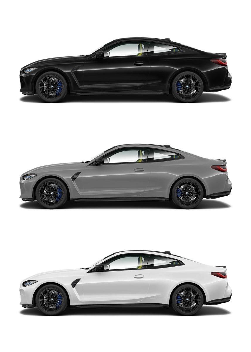 'Black White Fade BMW M4 ' Poster, picture, metal print, paint by ...