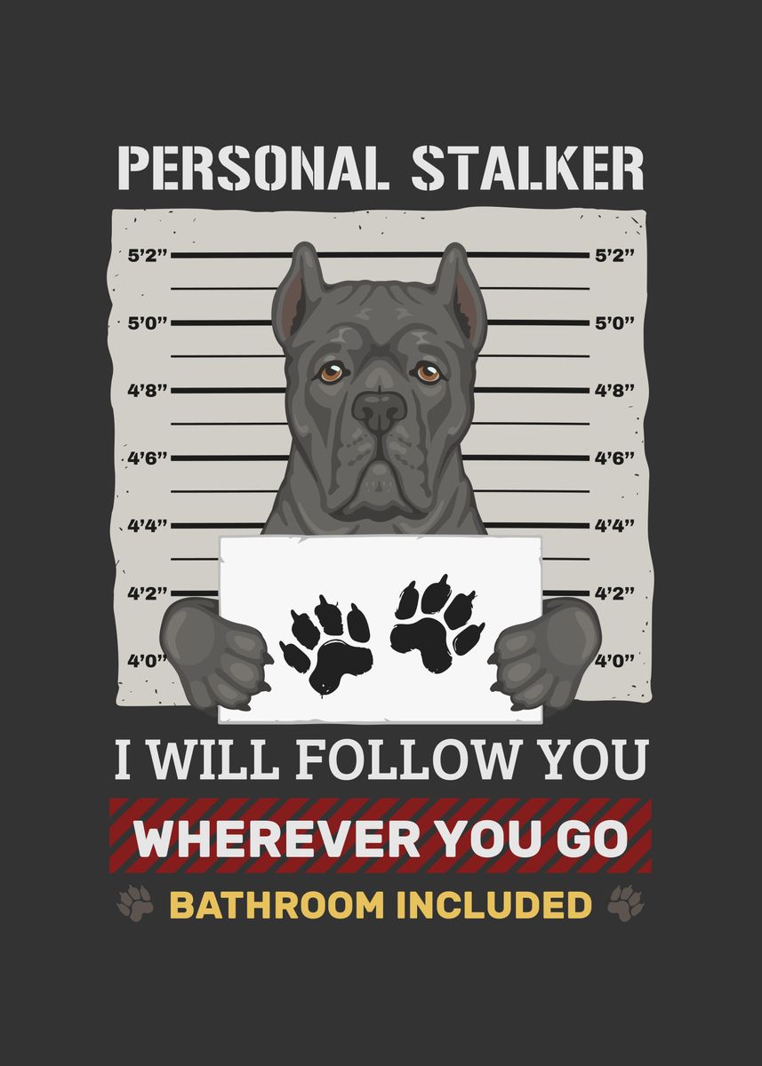 'Stalker Cane Corso' Poster, picture, metal print, paint by ...