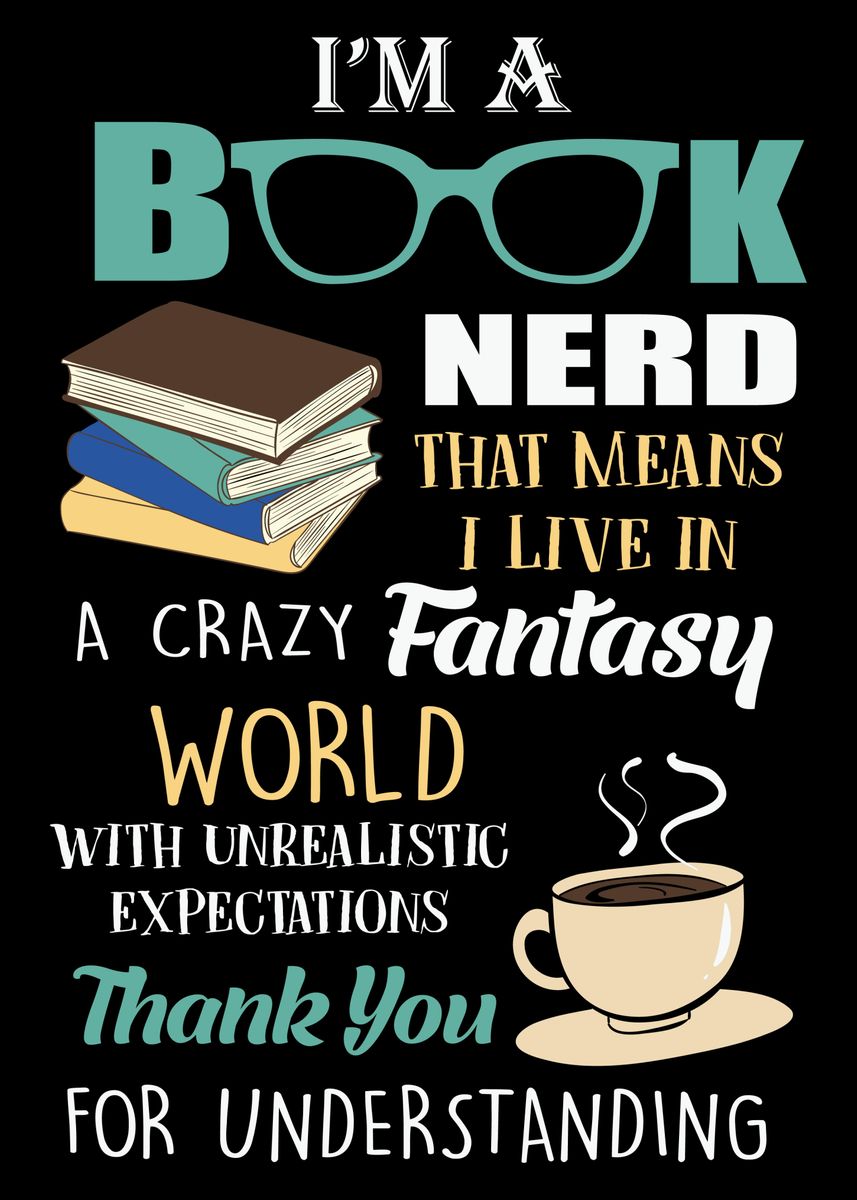 'Reading Books' Poster, picture, metal print, paint by Cool Till Death ...