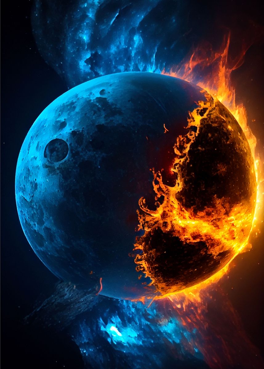 'The Moons Demise' Poster, picture, metal print, paint by Steel Canvas ...