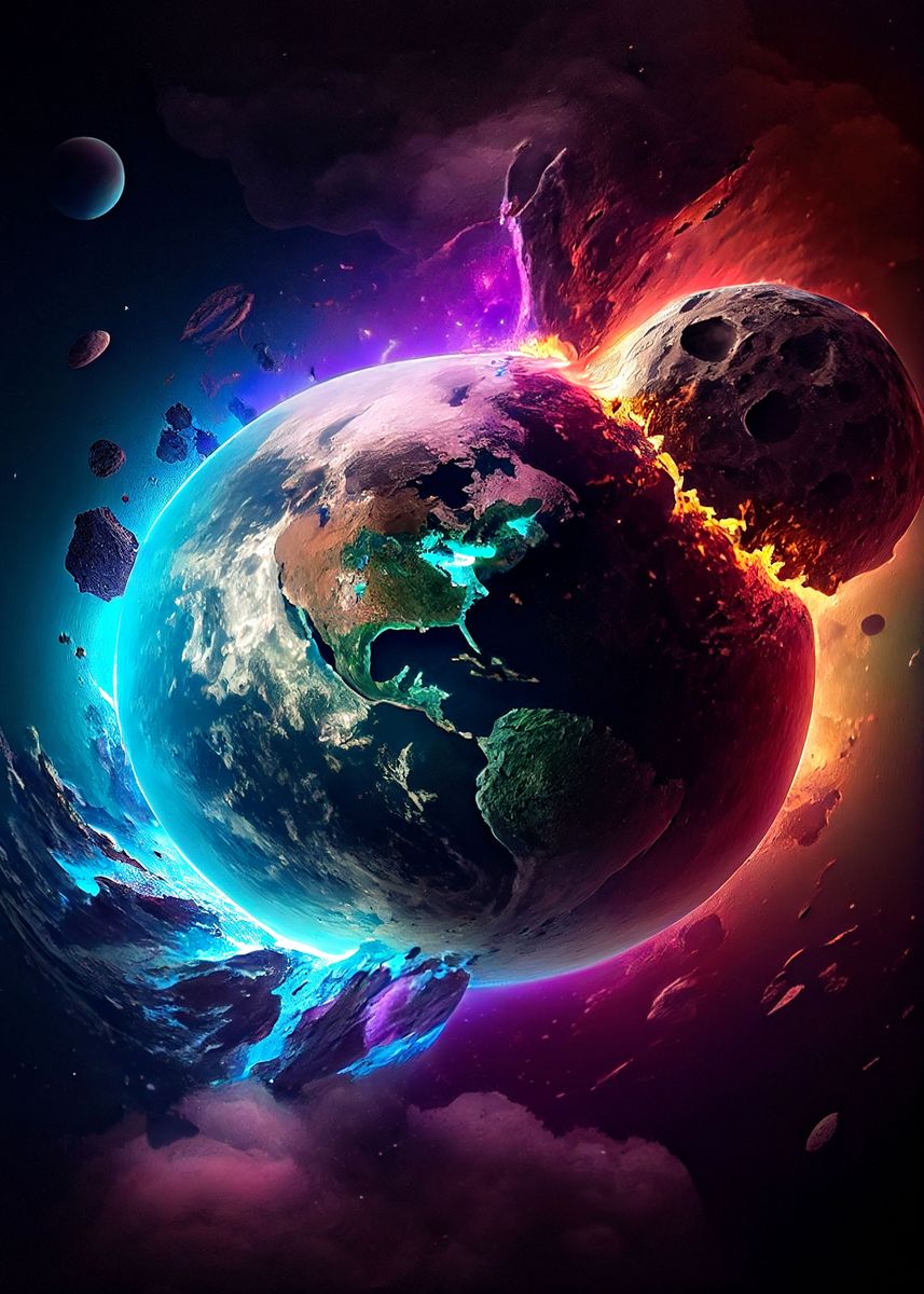 'Fire and Ice' Poster, picture, metal print, paint by Steel Canvas ...