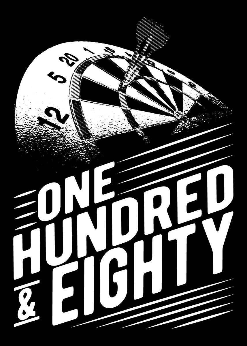 'Dart Player 180' Poster, picture, metal print, paint by ...