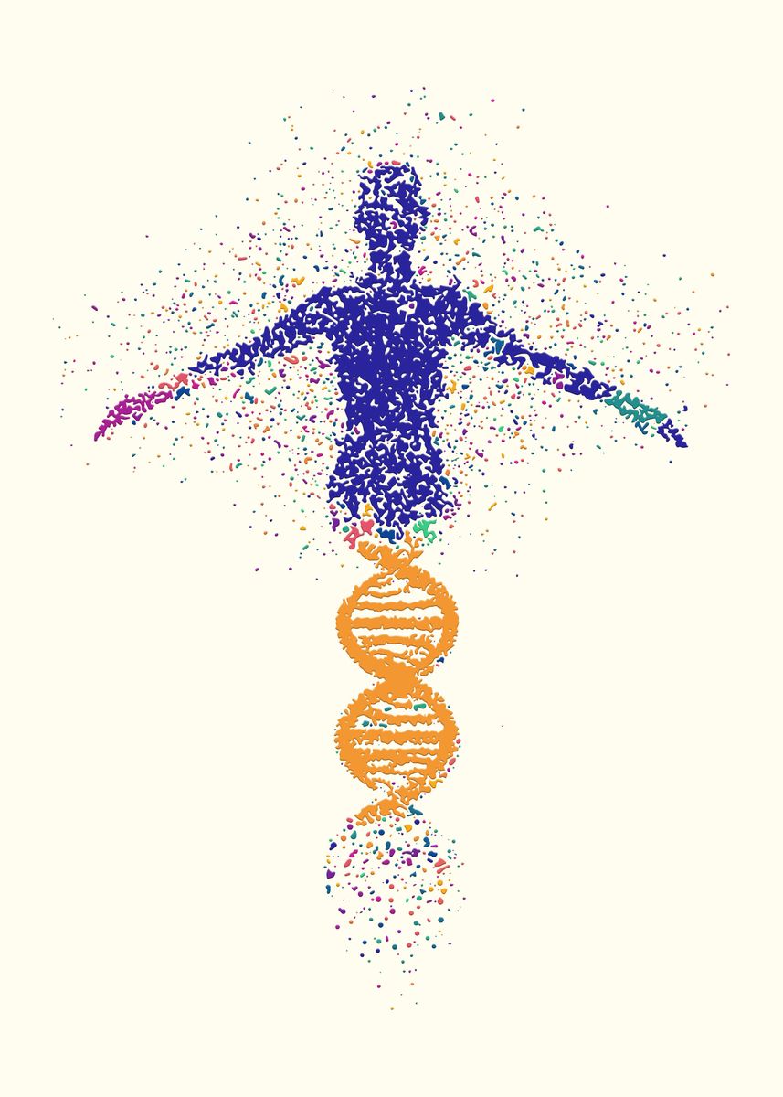 ' DNA Woman Science' Poster, picture, metal print, paint by Dutton ...