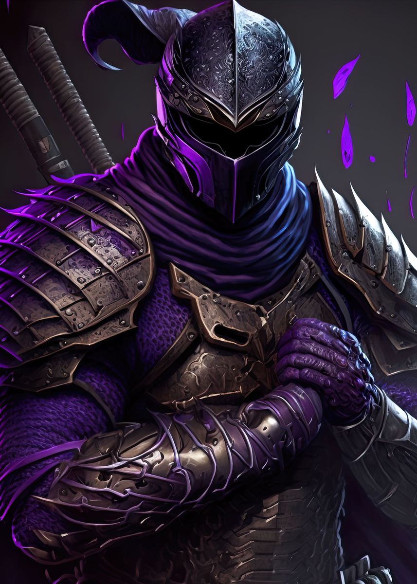 'Ninja' Poster, picture, metal print, paint by Anamitra | Displate