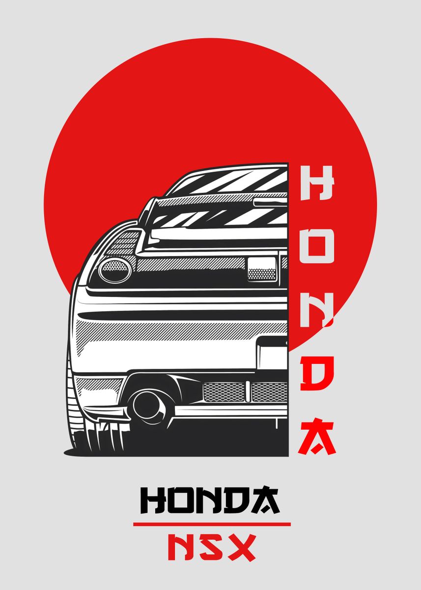'Honda NSX' Poster, picture, metal print, paint by artH | Displate