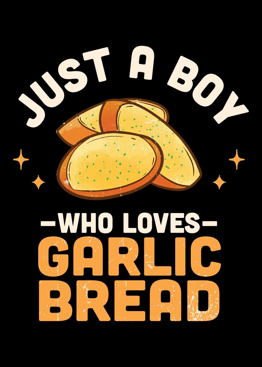 'Garlic Bread Gift' Poster, picture, metal print, paint by Hexor | Displate