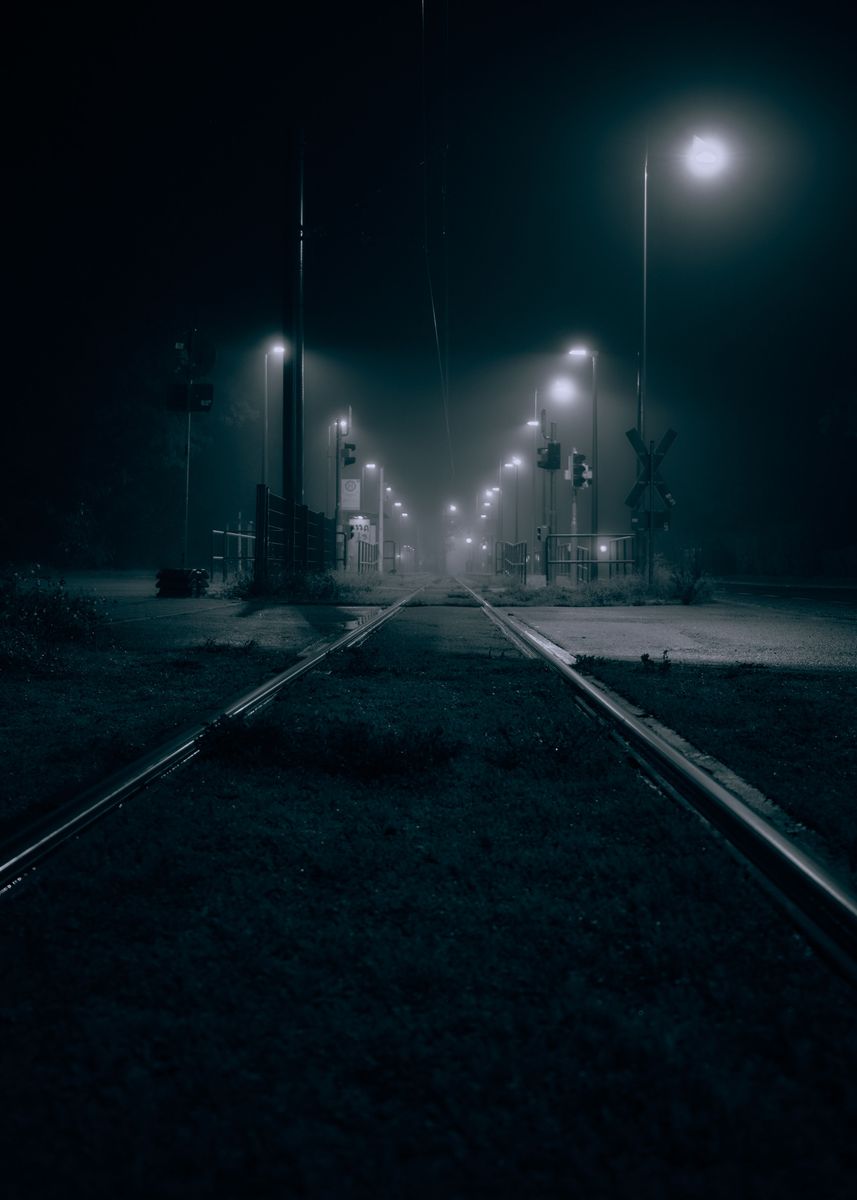 'Urban street night' Poster, picture, metal print, paint by Tomek ...