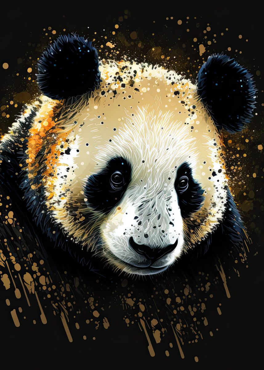 'The Wise Panda' Poster, picture, metal print, paint by Laurynas | Displate