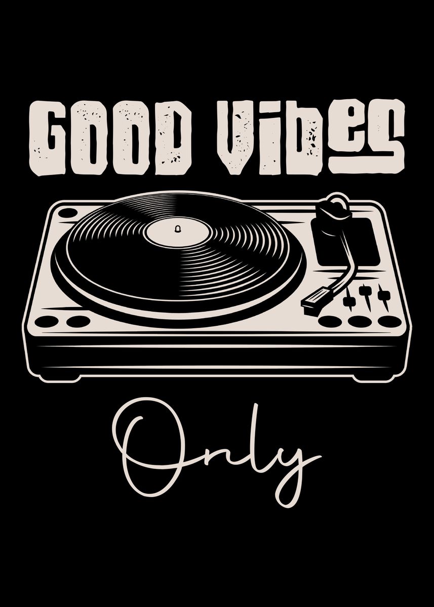 'Vinyl Turntable' Poster, picture, metal print, paint by ...