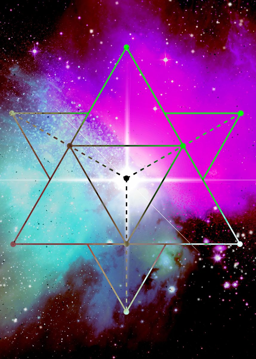 'Merkaba' Poster, picture, metal print, paint by Martin Rose | Displate