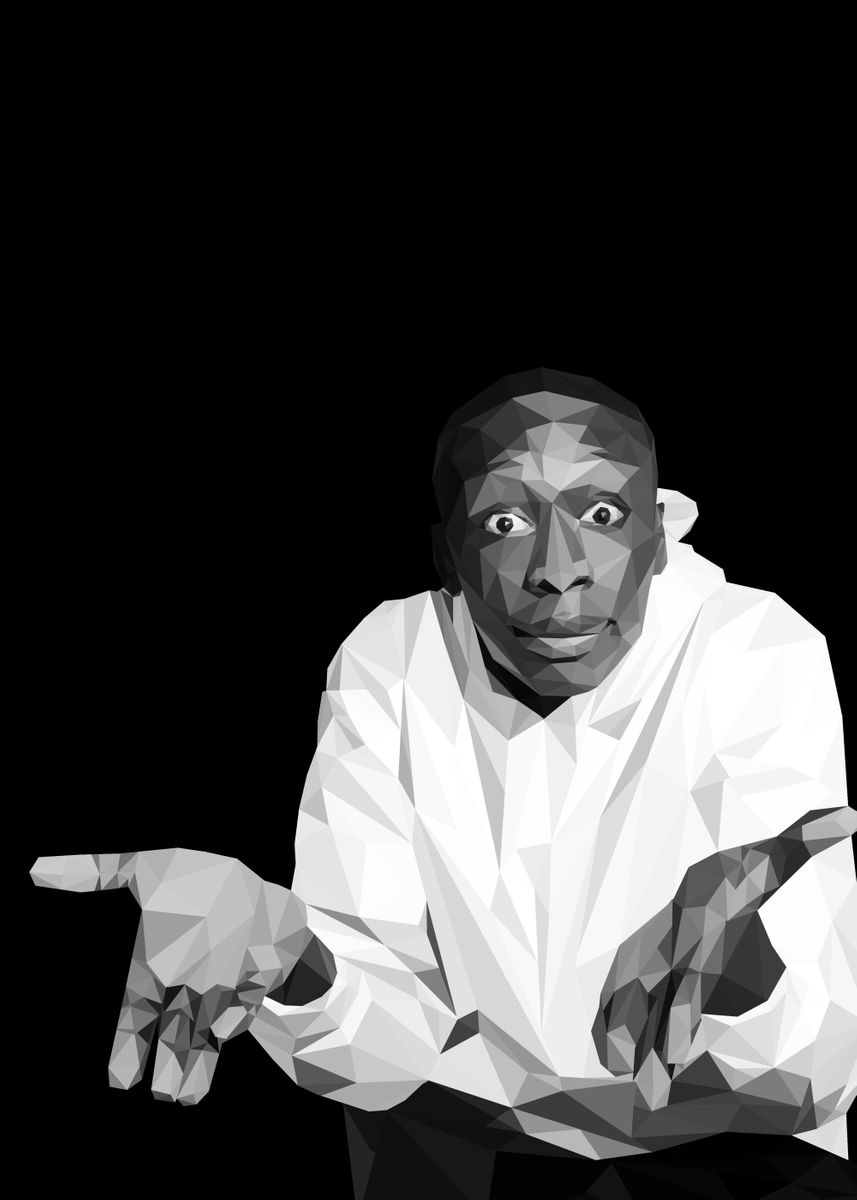 'simple meme khaby lame' Poster, picture, metal print, paint by Lowpoly ...