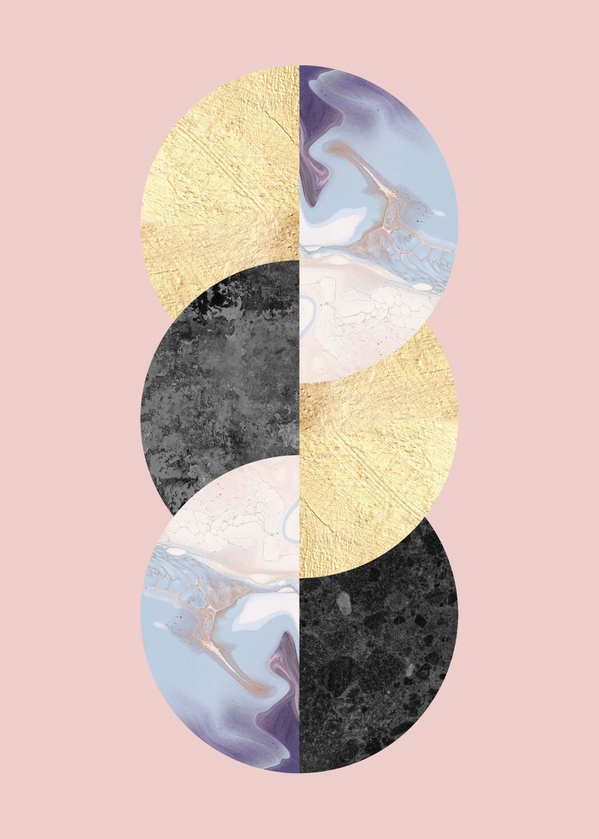 'Circle collage II' Poster, picture, metal print, paint by Vitor Costa ...