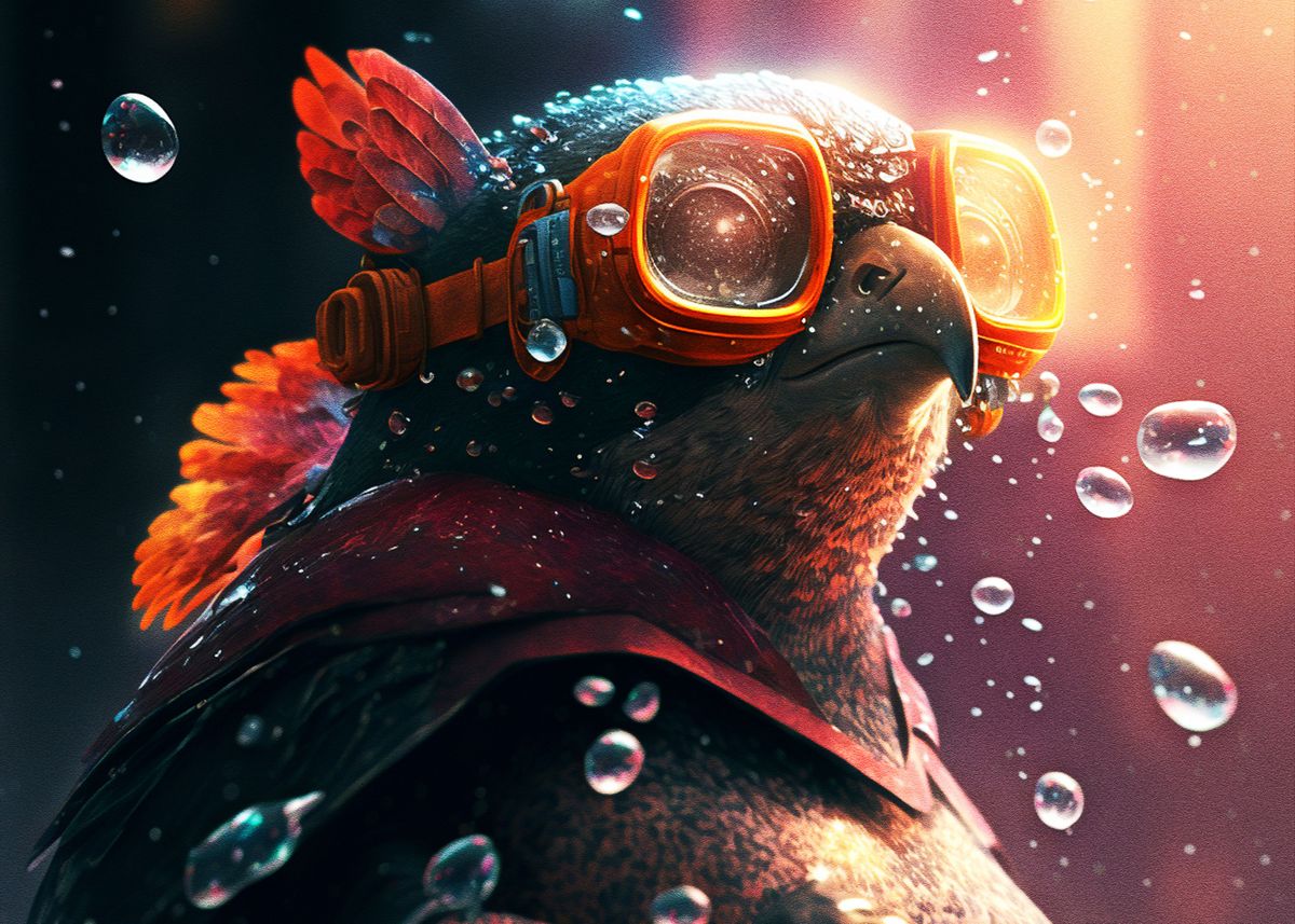 'Owl Art Bubble' Poster by 4147 Studios | Displate