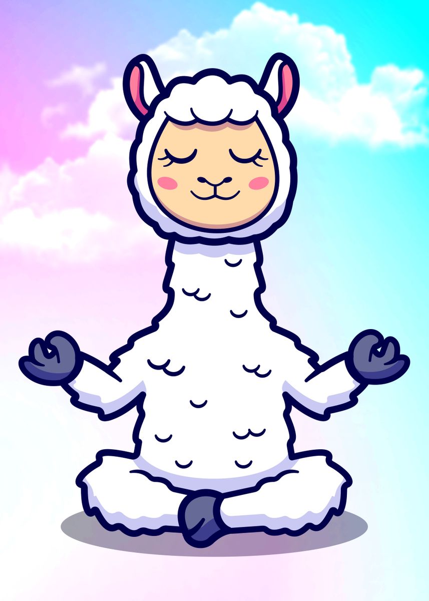 'Lama' Poster, picture, metal print, paint by khoa doan | Displate