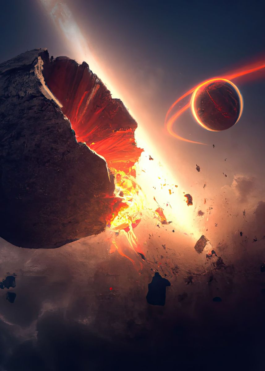 'Lava Layers' Poster, picture, metal print, paint by AlgorithmArtistry ...