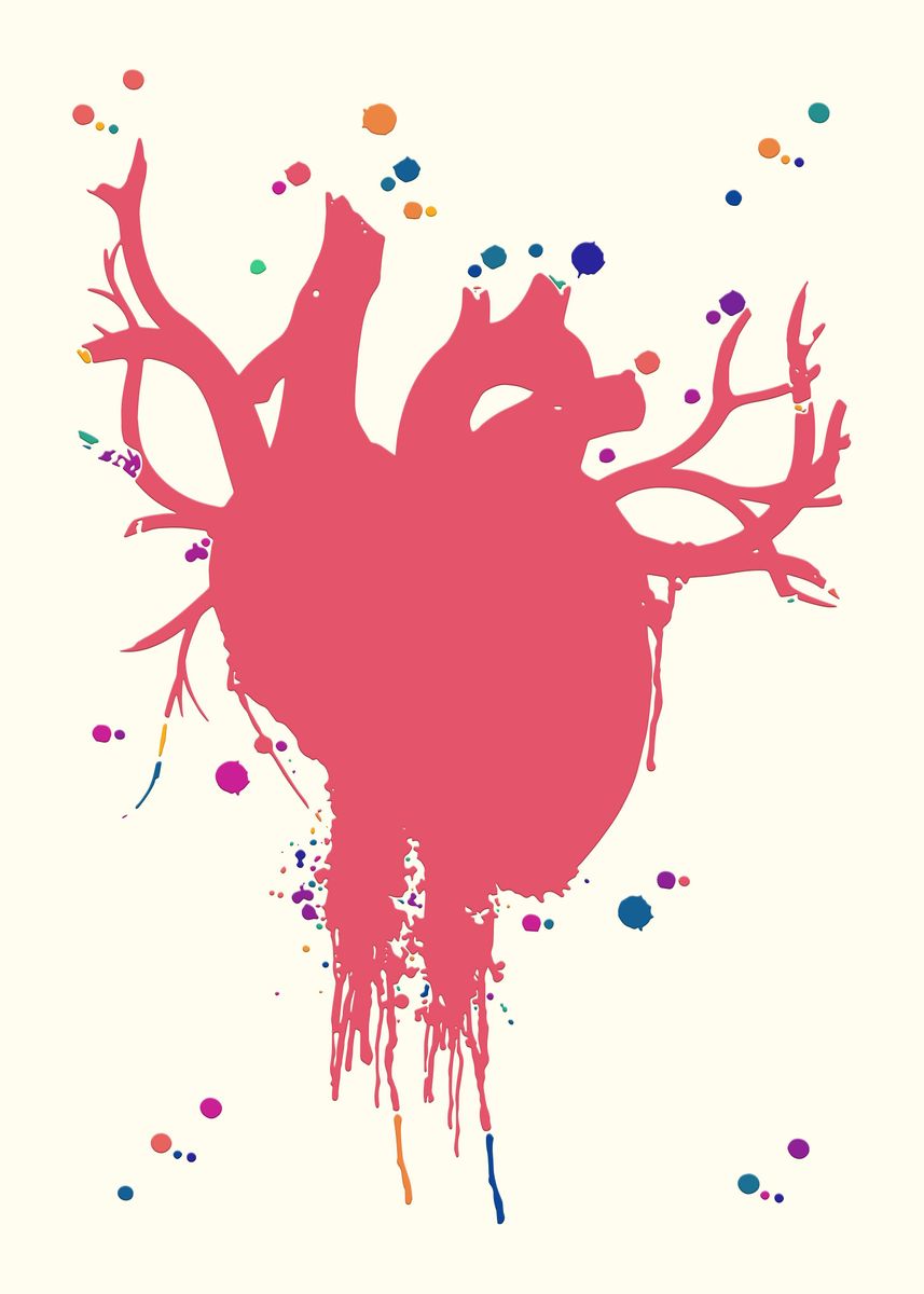 ' Heart' Poster, picture, metal print, paint by Dutton Jerrell | Displate