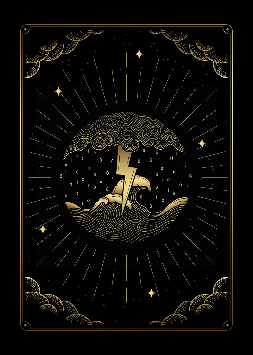 'Tarot the flash wave' Poster, picture, metal print, paint by Michael ...