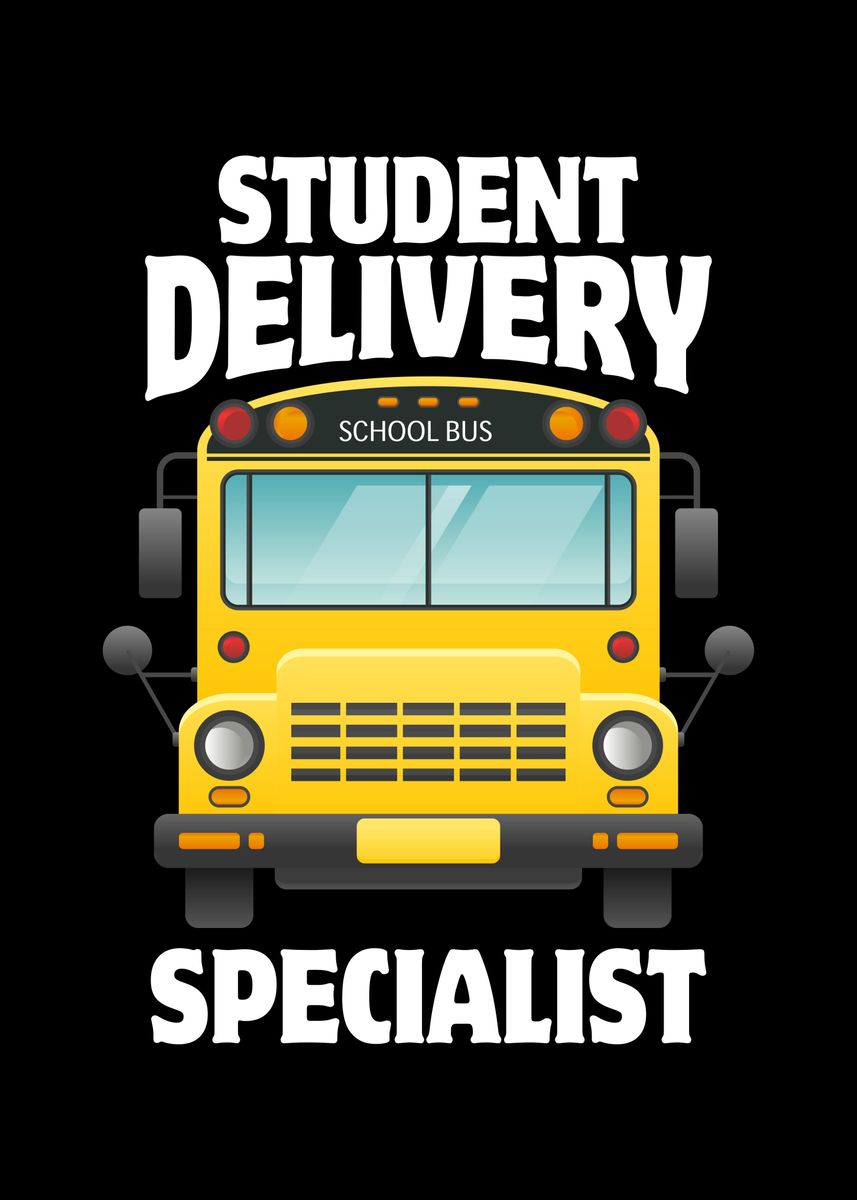 'Funny School Bus Driver ' Poster, picture, metal print, paint by ...