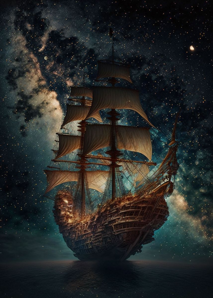 'Pirates In Space' Poster, picture, metal print, paint by John Espiritu ...