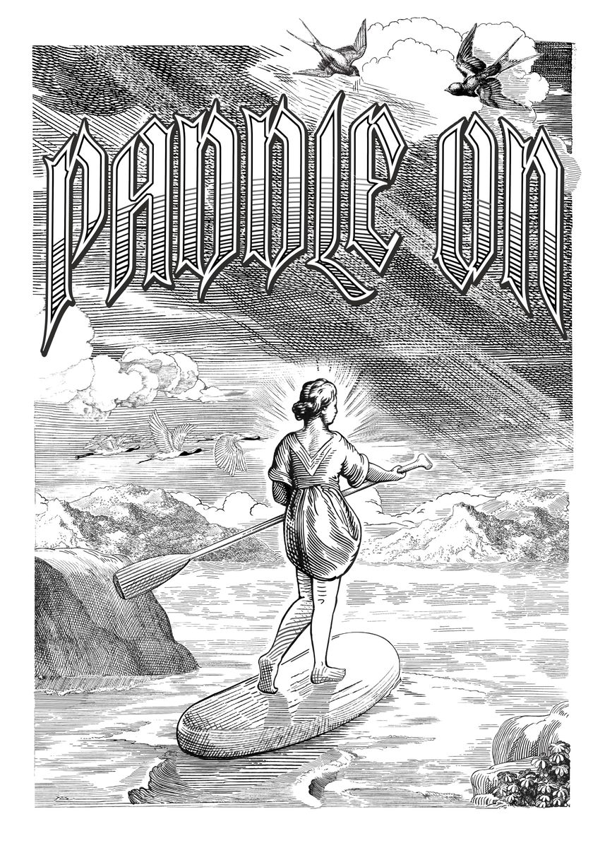 'Paddle Board Paddling' Poster, picture, metal print, paint by Markus ...