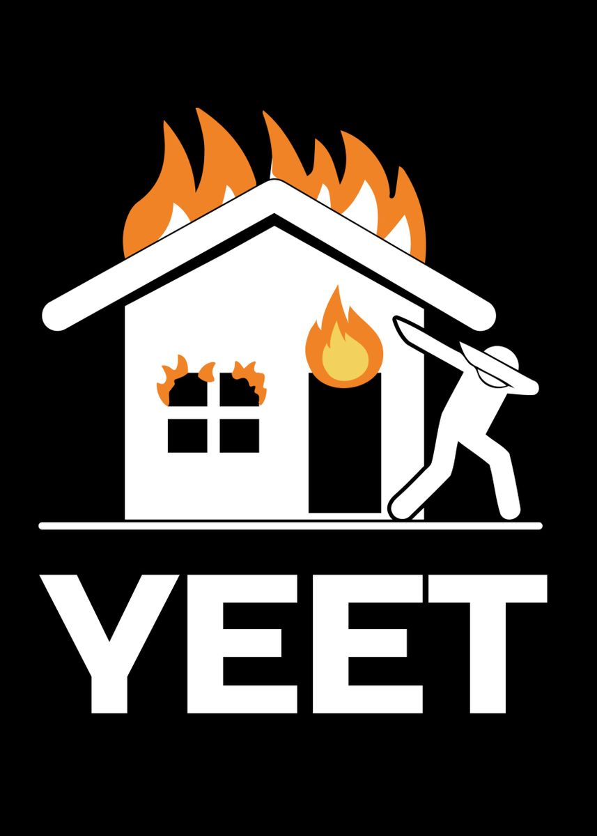 'YEET Meme Dabbing Yeeting' Poster, picture, metal print, paint by ...