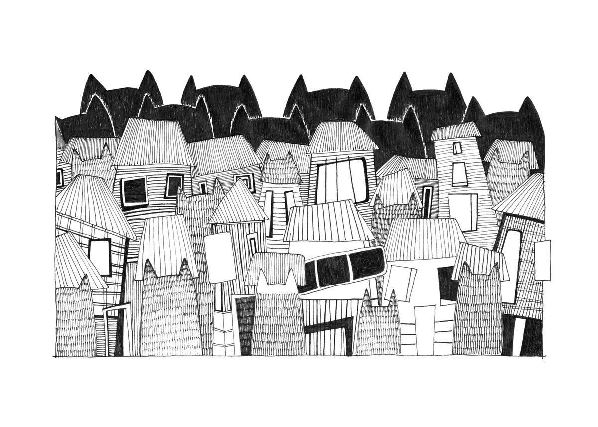 'Cats town 27' Poster by Olex Runda | Displate