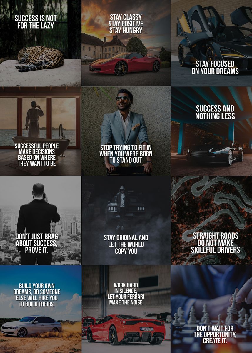 'Success Motivation' Poster, picture, metal print, paint by GOHAN ...