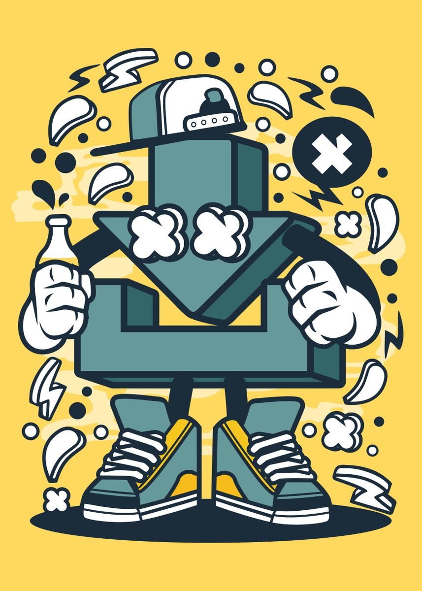 'Cartoon Illustration 213' Poster, picture, metal print, paint by Aloke ...