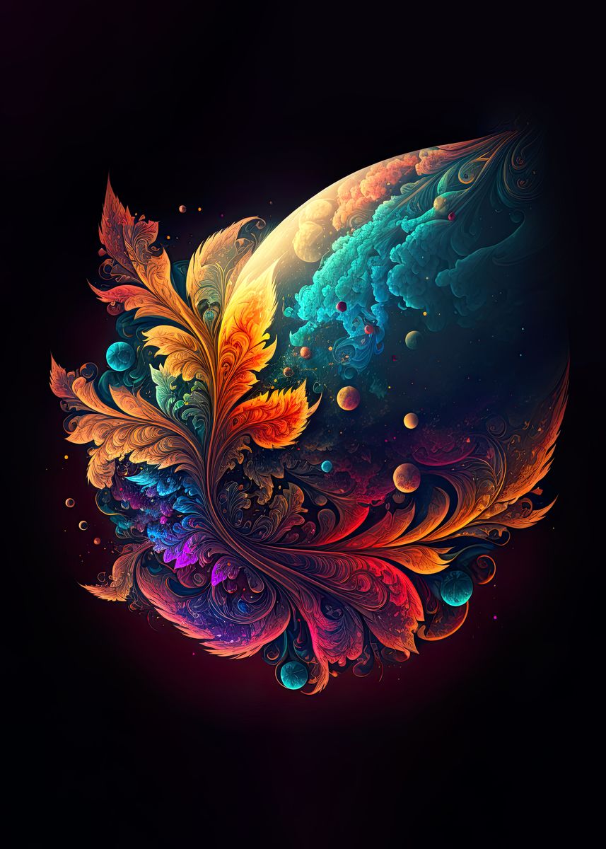 'Space Abstract Art' Poster, picture, metal print, paint by Anamitra ...