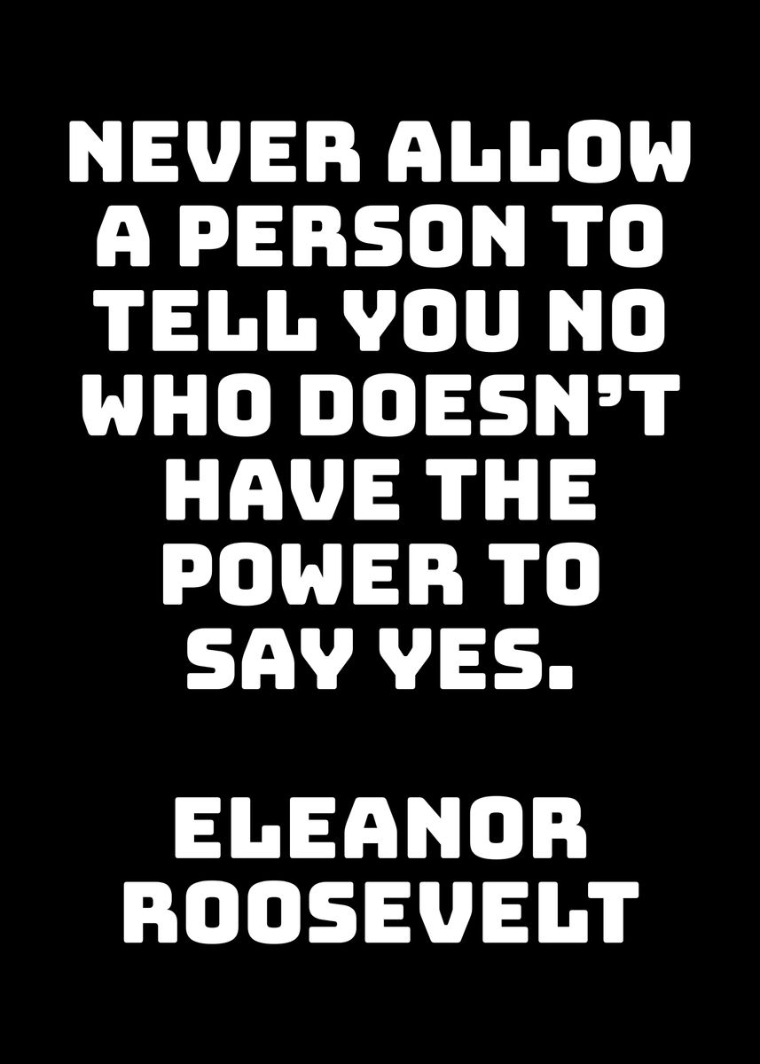 'eleanor quotes' Poster, picture, metal print, paint by Nami Kulo ...