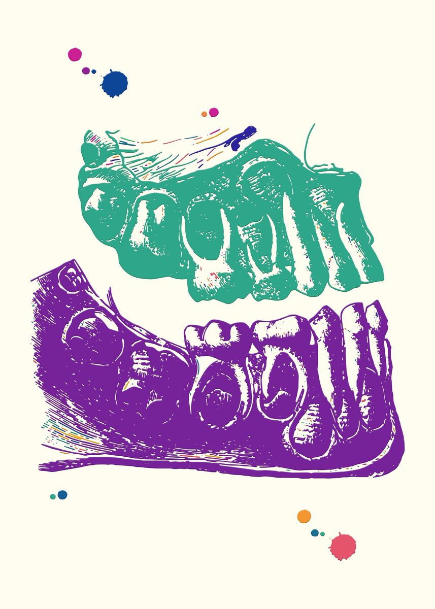 'Children Teeth' Poster, picture, metal print, paint by Dutton Jerrell | Displate