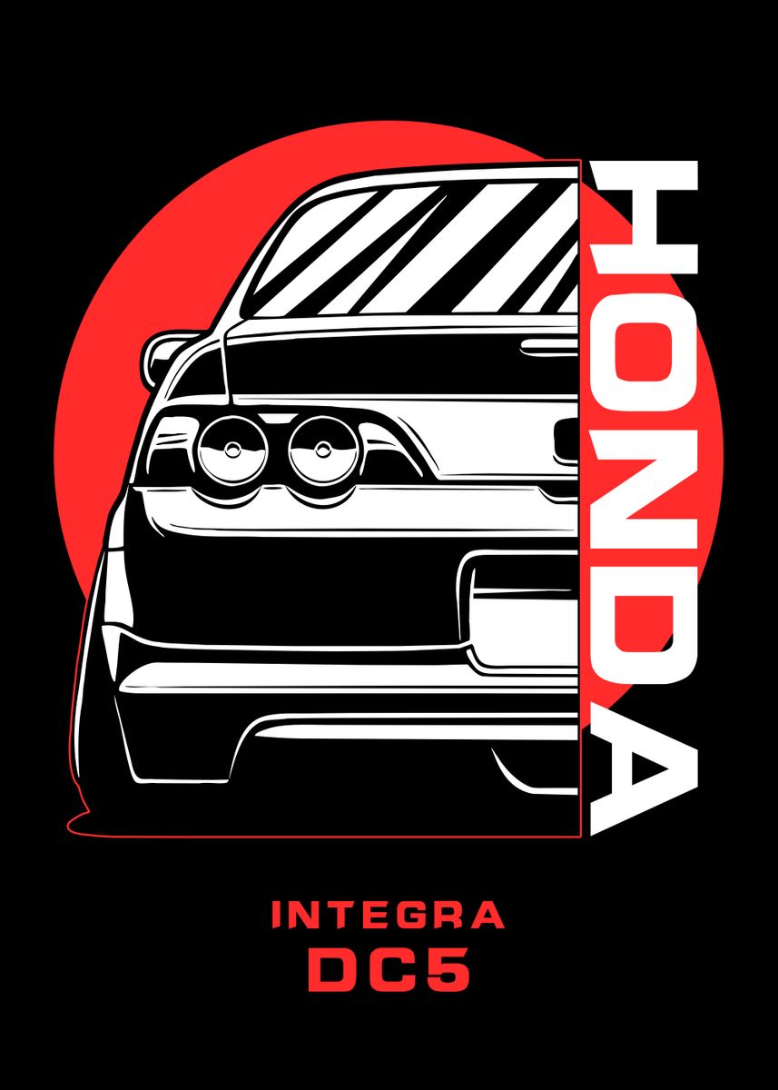 'Honda Integra DC5' Poster, picture, metal print, paint by Faissal ...