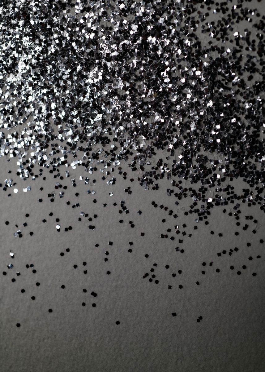 'Silver Gray Glitter 4' Poster, picture, metal print, paint by Anita's ...