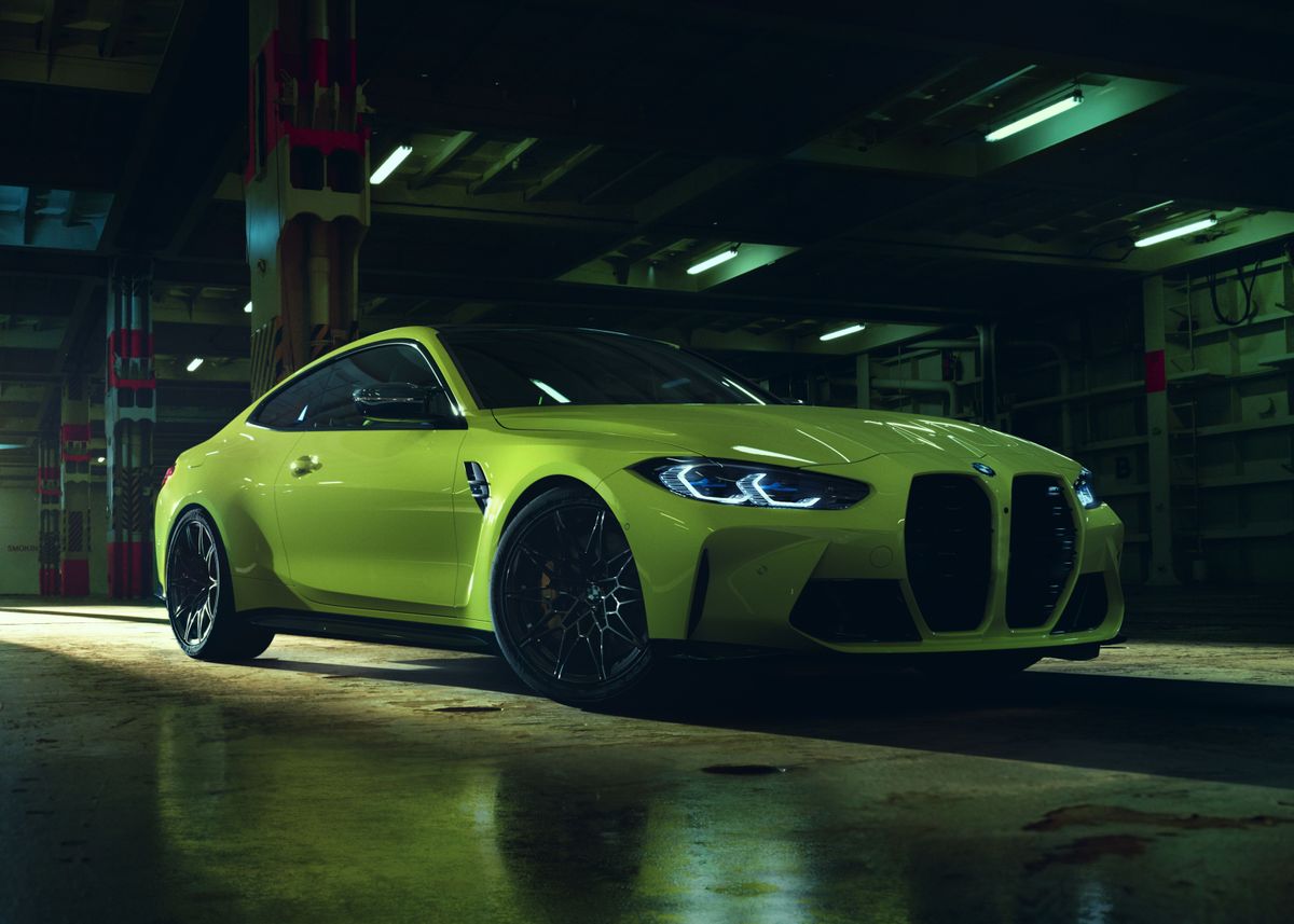 'Green BMW M4 Competition' Poster by LCW17 | Displate