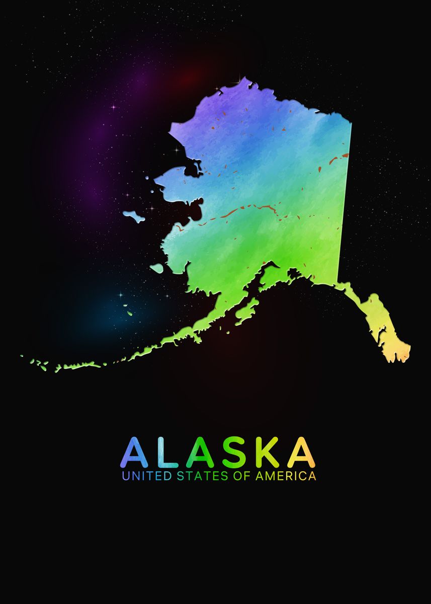 'Alaska USA' Poster, picture, metal print, paint by Terrance Seay ...