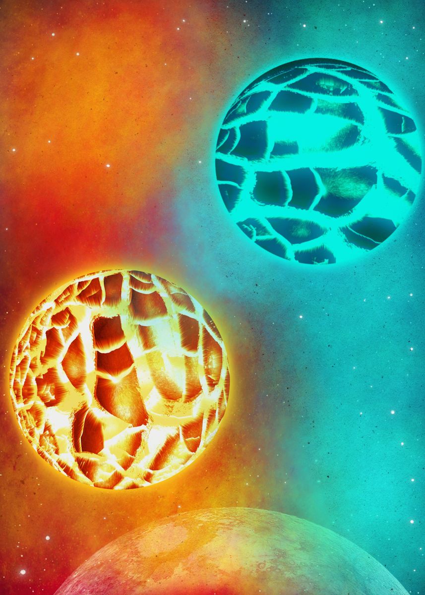 'planets color painting' Poster, picture, metal print, paint by Travel ...