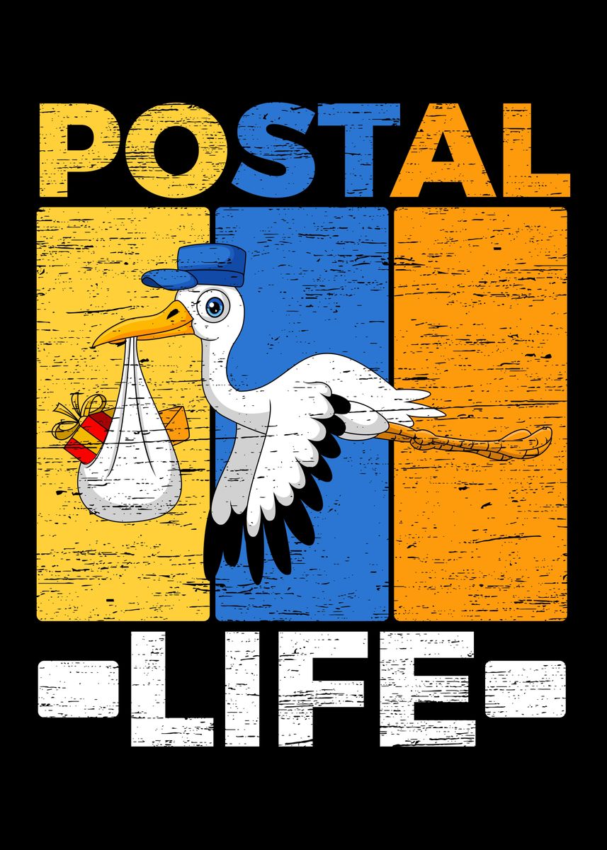 'Postal Life' Poster, picture, metal print, paint by NAO | Displate