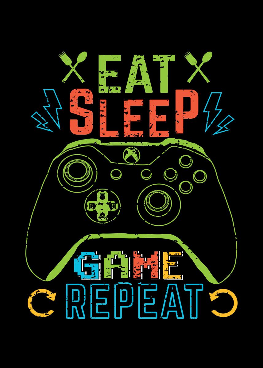 'Gaming Gamer Quotes Quote' Poster, picture, metal print, paint by ...
