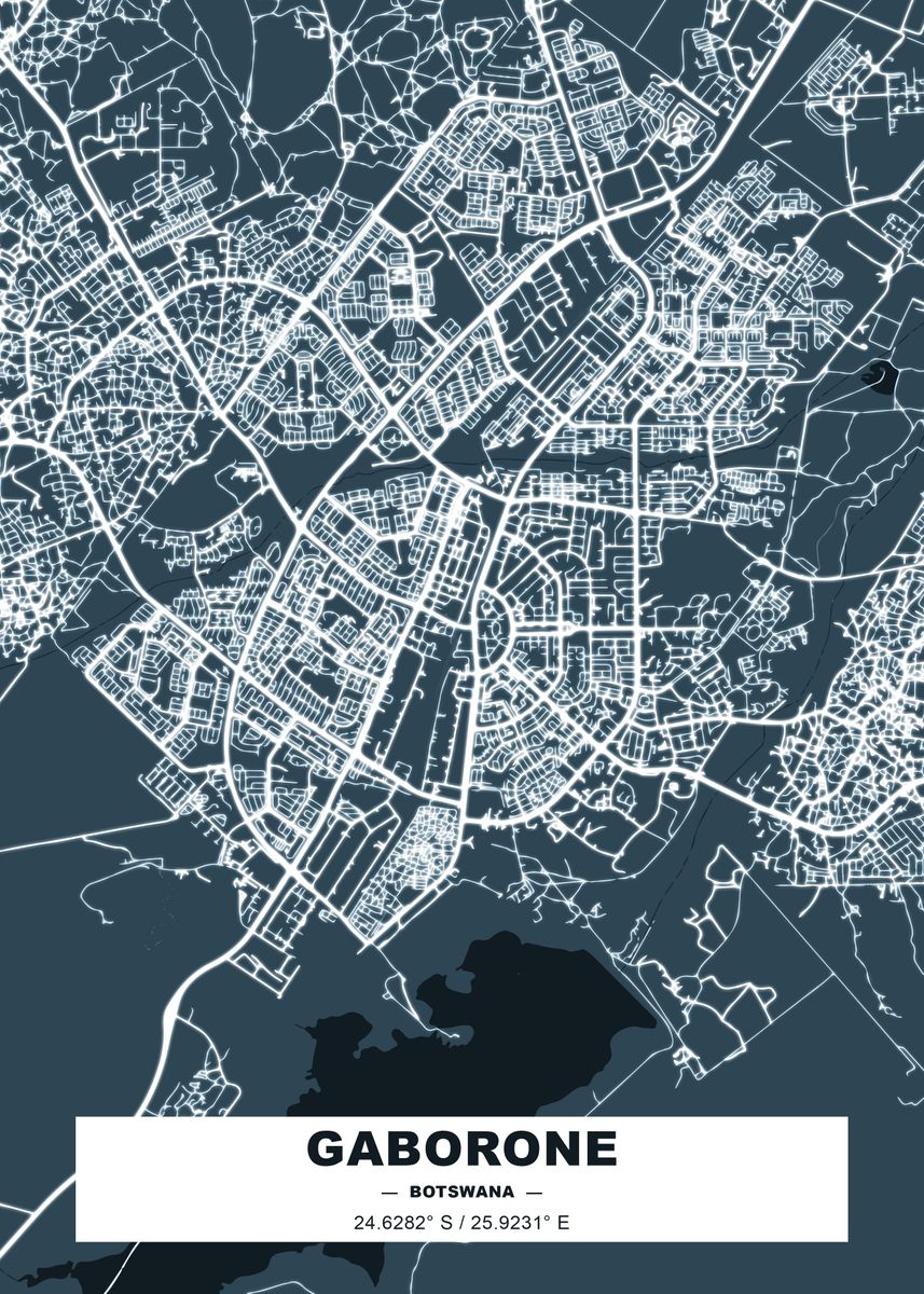 'Gaborone' Poster, picture, metal print, paint by Bo Kev | Displate