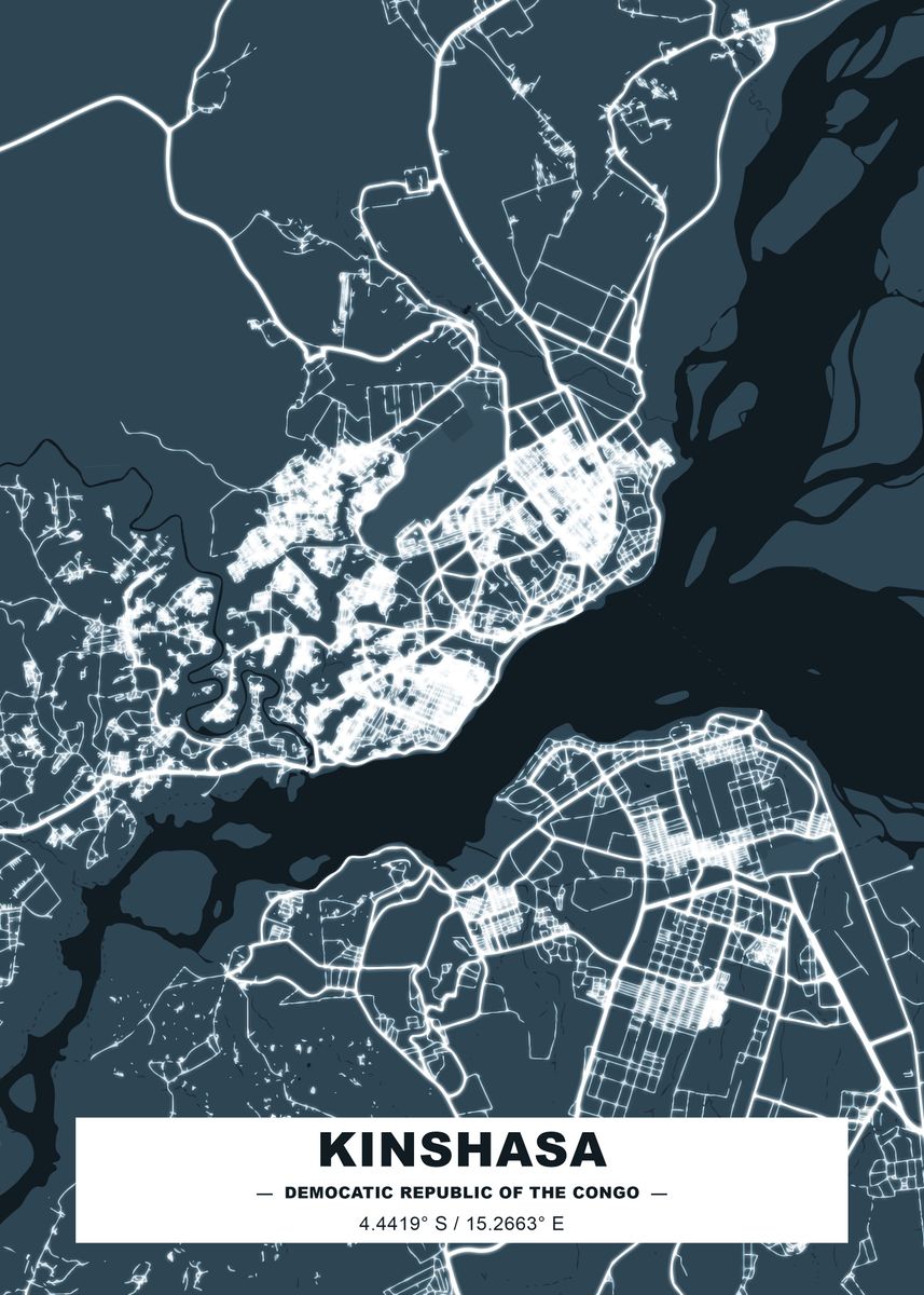 'Kinshasa' Poster, picture, metal print, paint by Bo Kev | Displate