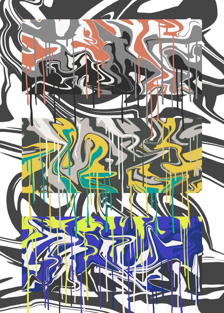 'ABSTRACT GRAFFITI PAINTING' Poster, picture, metal print, paint by ...