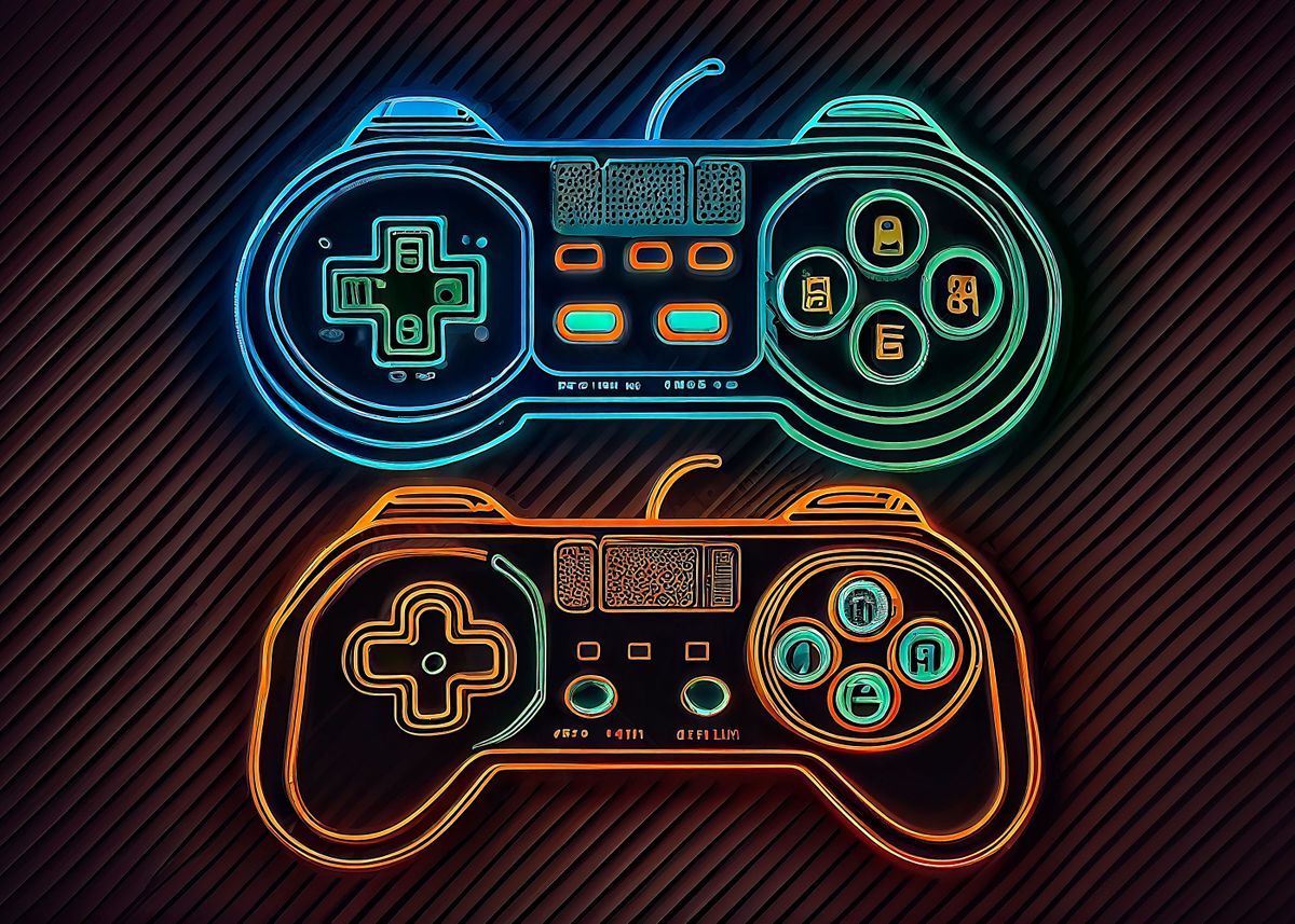 'Retro Style Gaming' Poster by Steel Canvas Creations | Displate