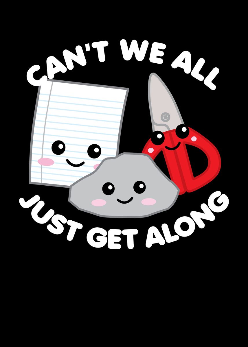 'Can We Get Along' Poster, picture, metal print, paint by Detour Shirts ...