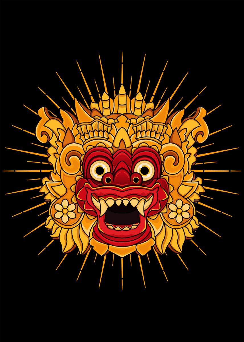 'barong' Poster, picture, metal print, paint by haura k | Displate