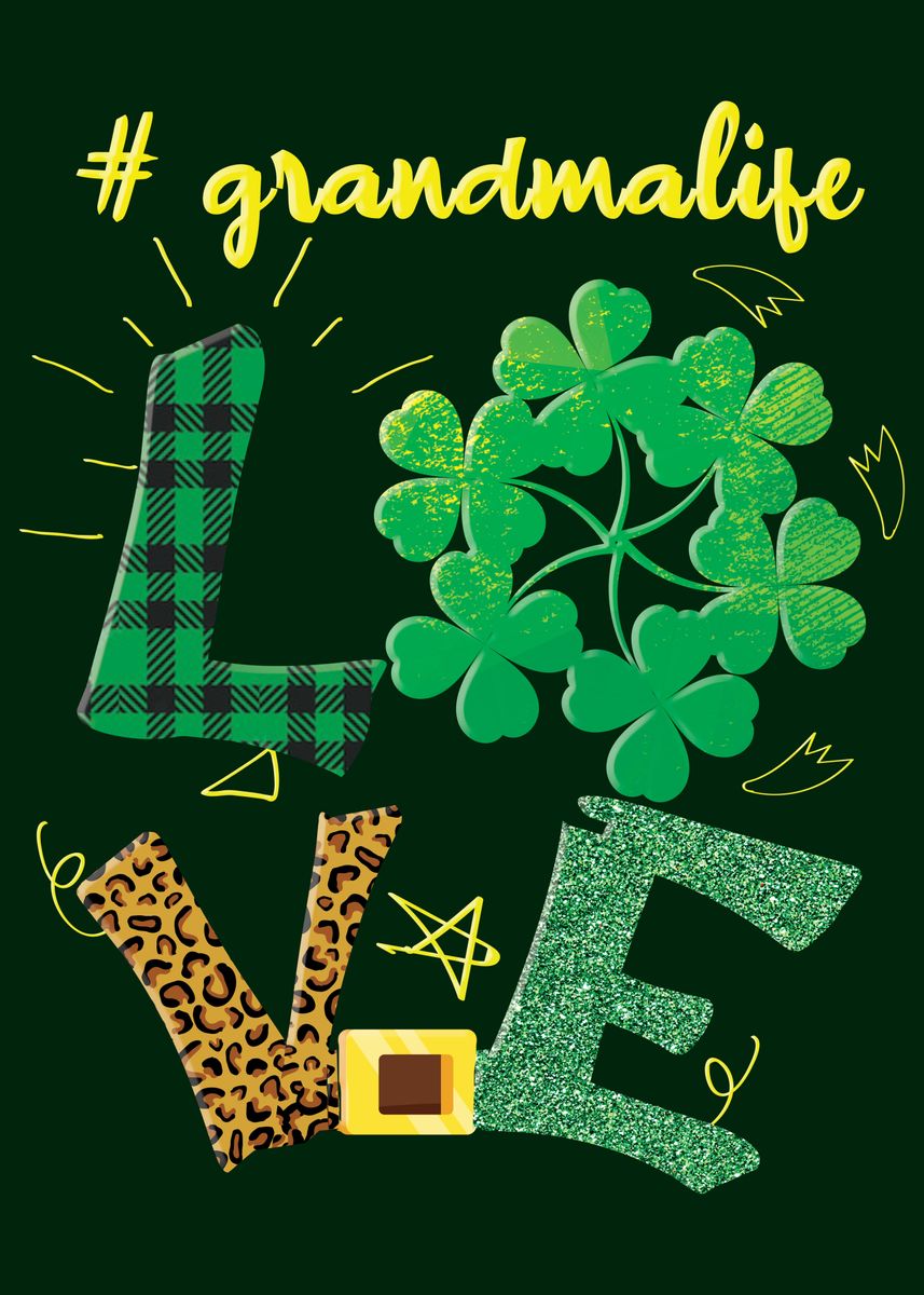 Lucky Grandma St. Patricks Day SVG. St. Patricks Day Tshirt (3216240 ...
