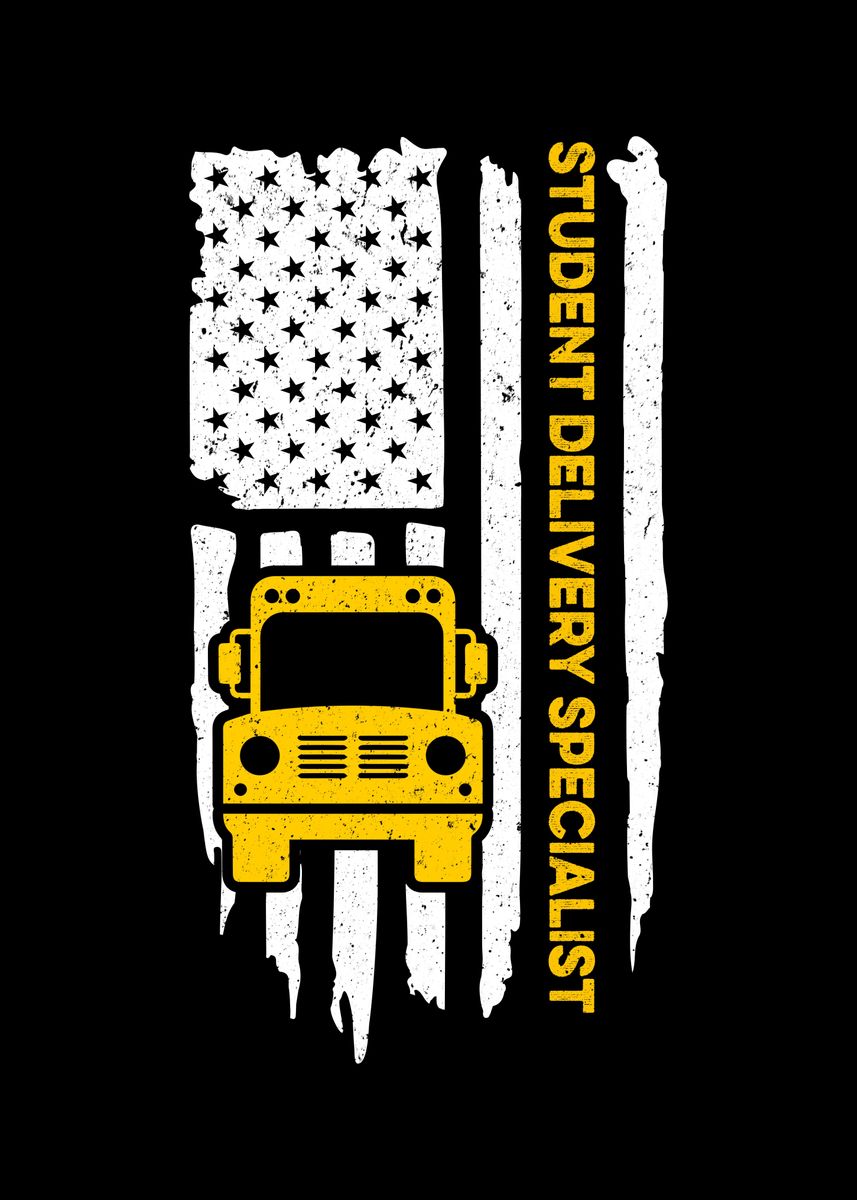 'Funny School Bus Driver' Poster, picture, metal print, paint by ...
