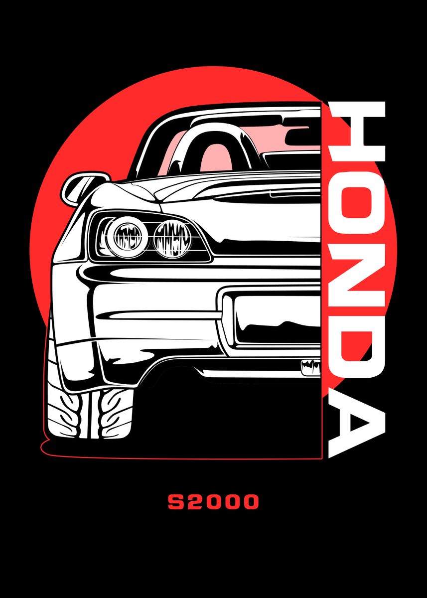 'Honda S2000' Poster, picture, metal print, paint by Faissal Thomas ...