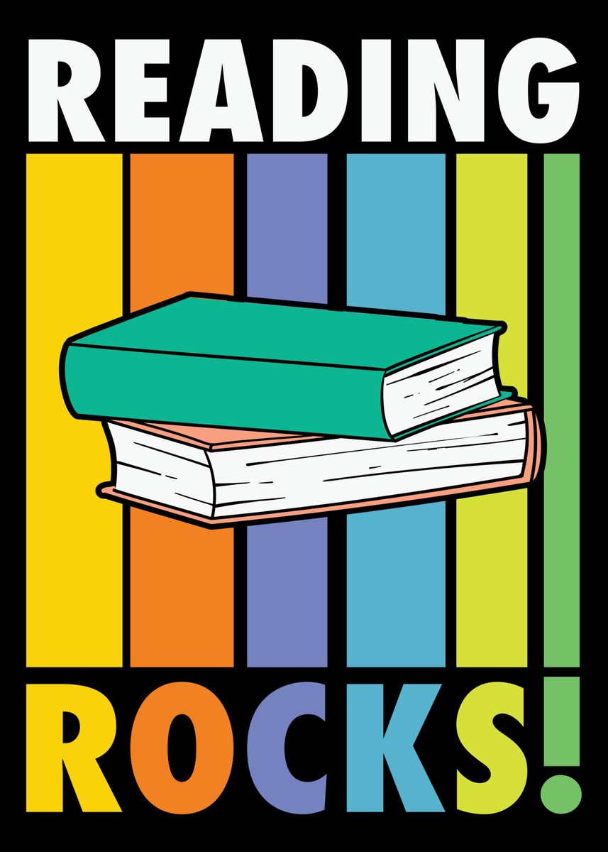 'Reading Books' Poster, picture, metal print, paint by Cool Till Death ...