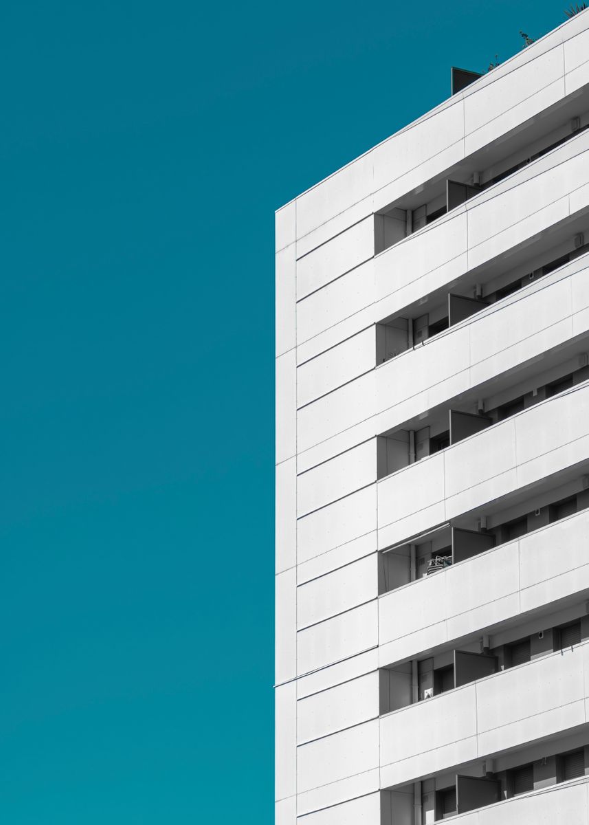 'White building' Poster, picture, metal print, paint by kalm | Displate